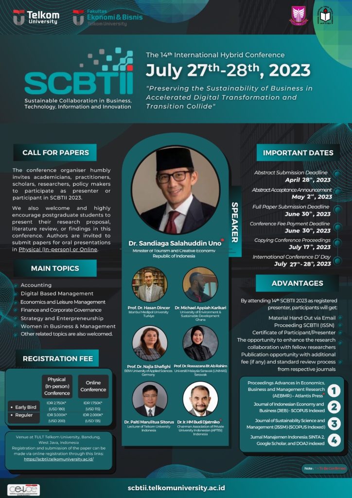 Telkom University gelar 14th International Conference of Sustainable Collaboration in Business ...